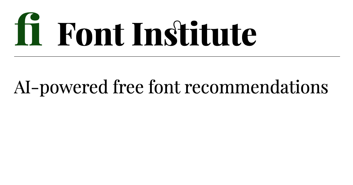 Font Institute – AI-powered free font recommendations